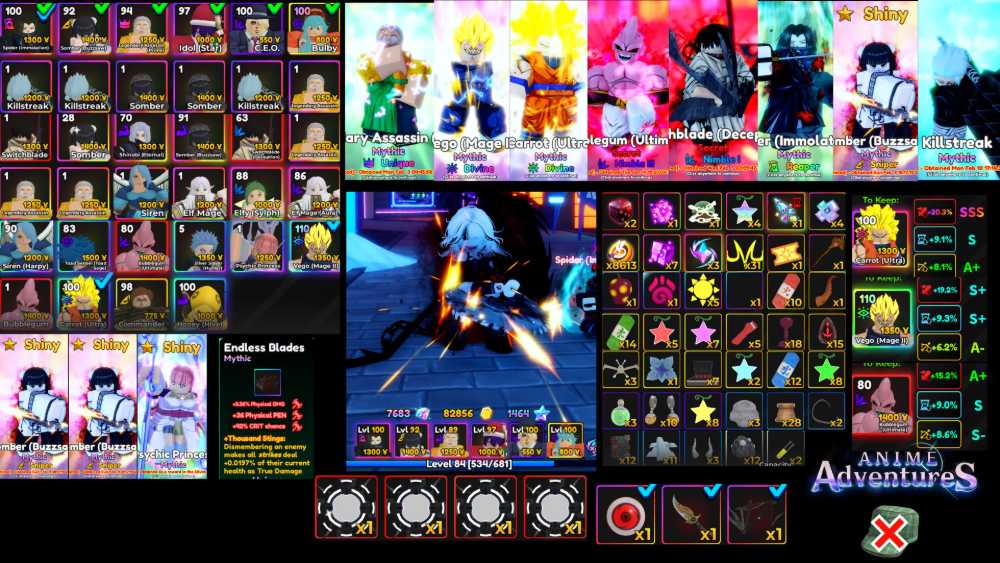 ID.115 Anime Adventure l Legendary Assassin 2 SHINY Somber 6 Secret 25 ...