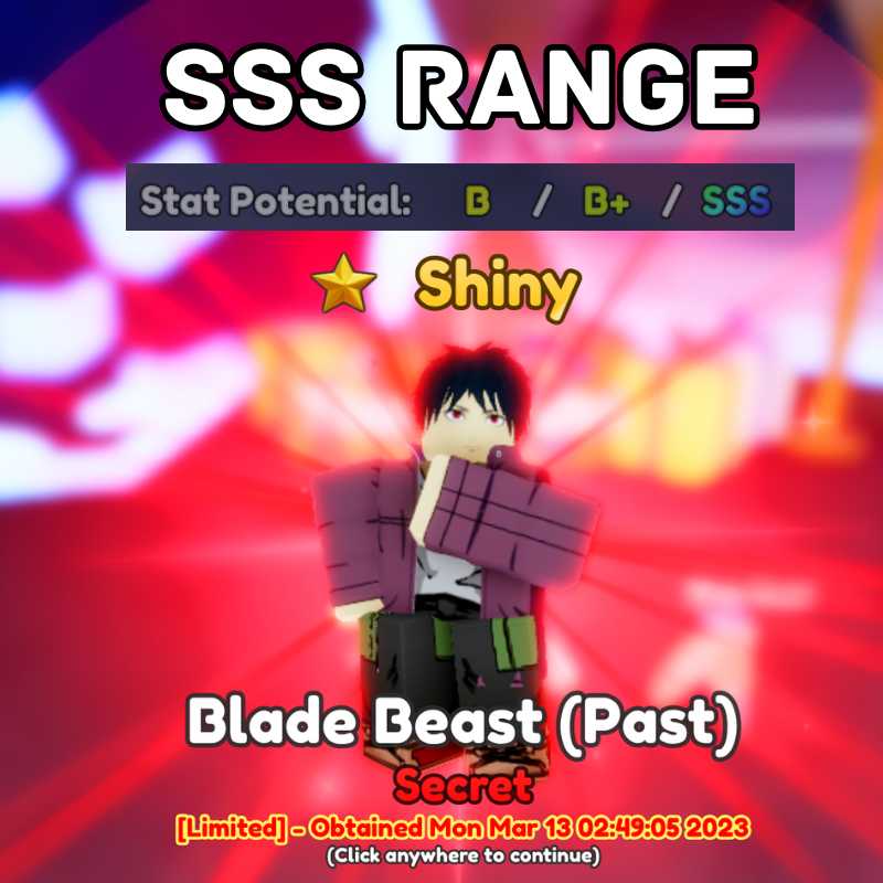 A660Blade Beast shiny SSS RANGE / 10.1% - Anime Adventures - Instant ...