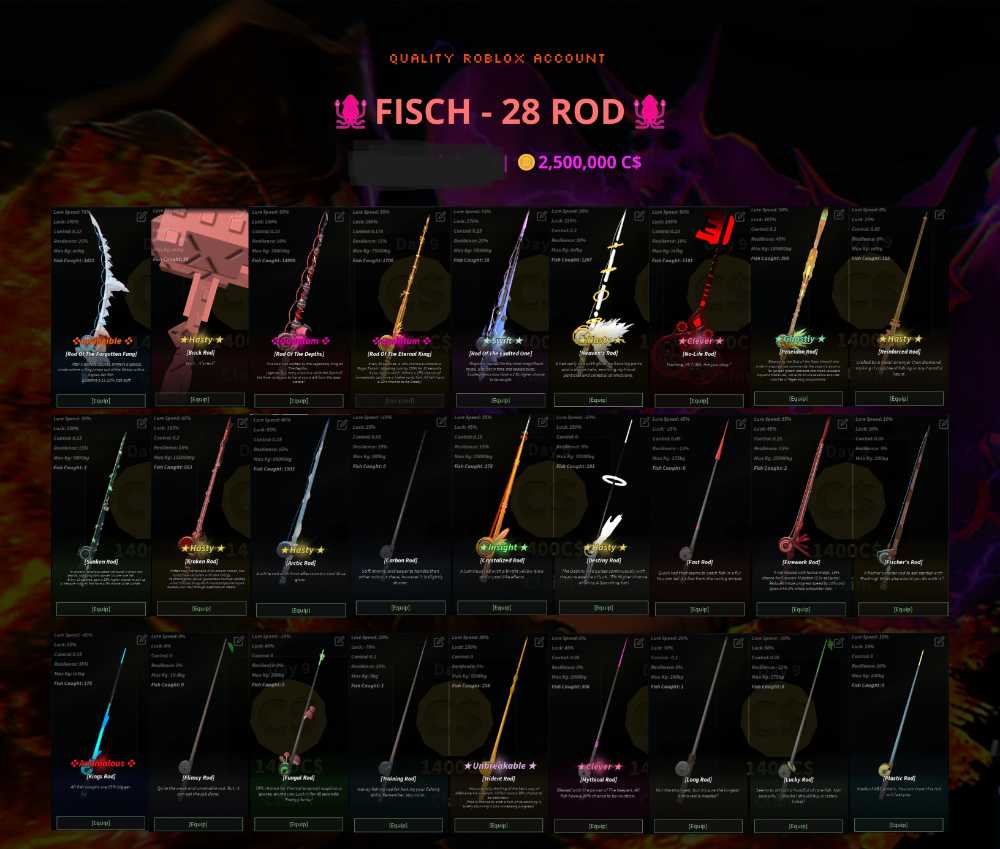 FISCH | Level.783 + 28 ROD [ROTFF, Brick Rod, Poseidon Rod] + Stack ...