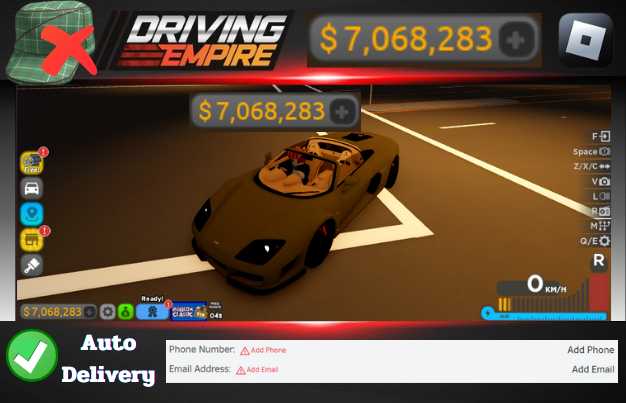 Money 7MDriving Empire Unverified Account