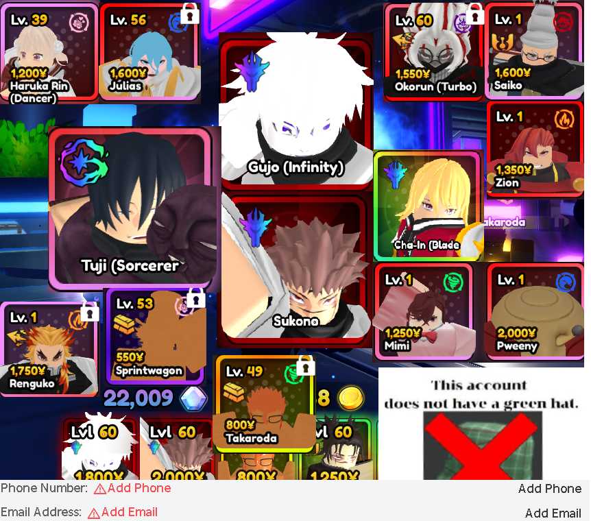 Anime Vanguards 3 monarch and a lot of unit in game shiny gojo monarch