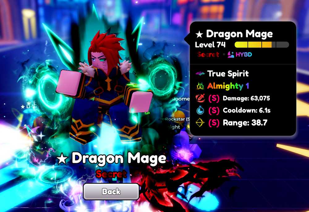 [ Anime Defender ] 2 Secret ( Dragon Mage , Trait Almighty , Stats SSS ...