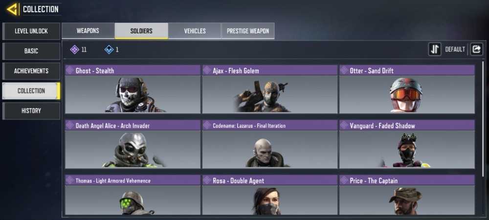 Save Activision Gun Legend: 0 Epic Gun: 23 Epic character: 11