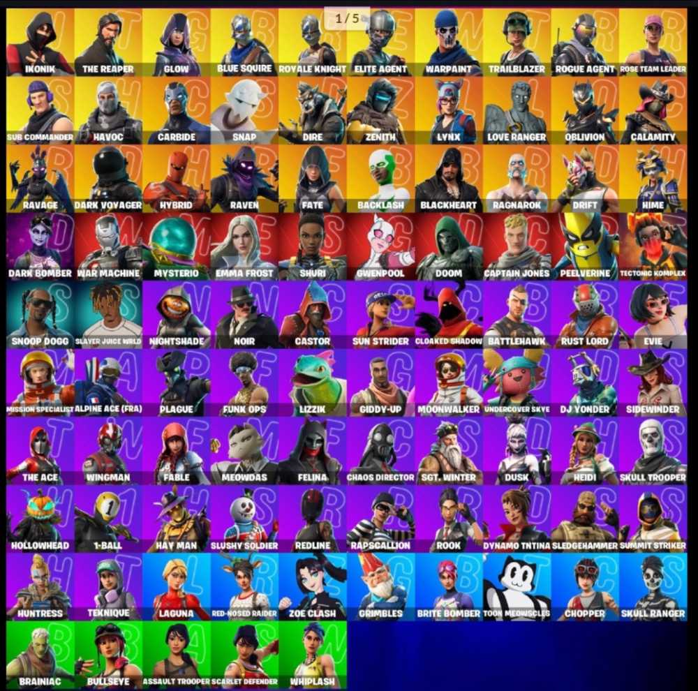 PC/SWITCH 95 skins - IKONIK - The Reaper - Glow - Blue Squire - Royale ...