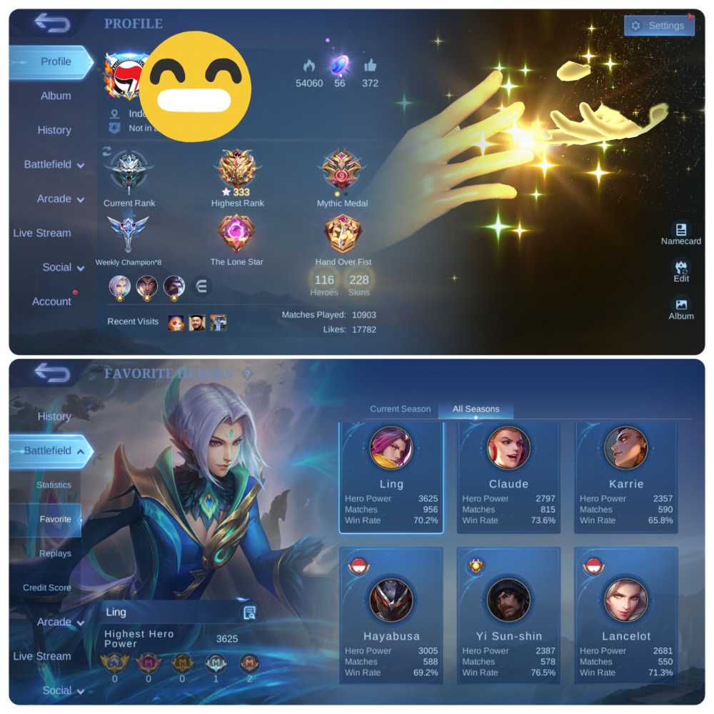 Highest 333 Stars. High win rate. Jungler. Marksman. Collector Gusion ...