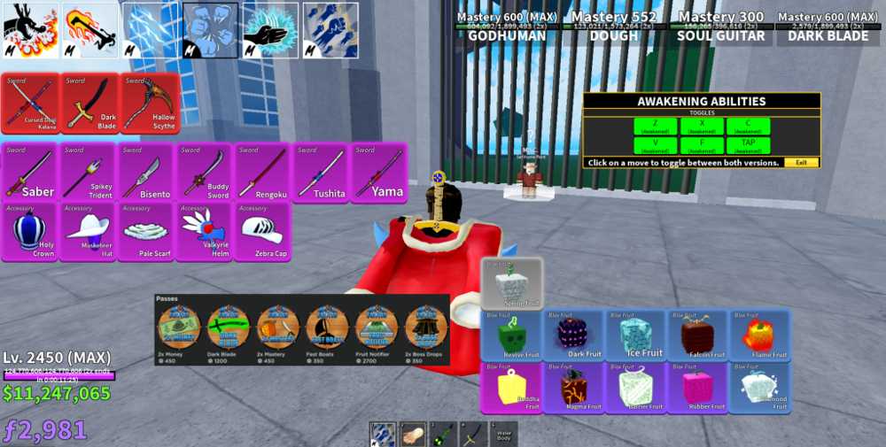 Blox Fruits | Max Level Account (2450) | All Gamepass Unlocked ...