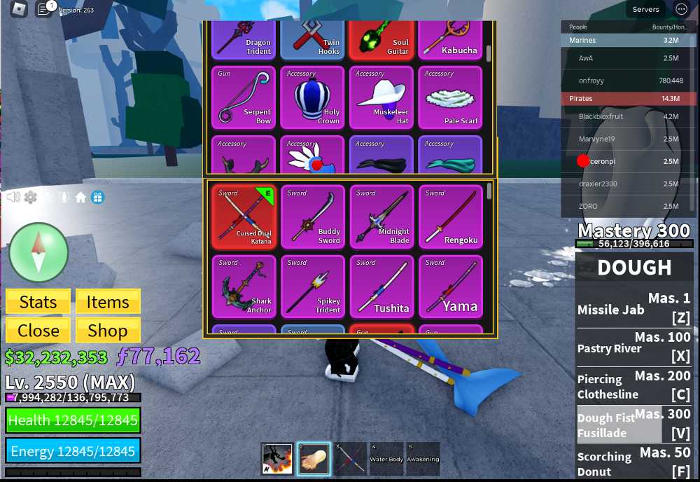 Blox Fruits / Dough v2 / Awakening Shark FULL Gear / CDK-SG-SHarkAnchor ...