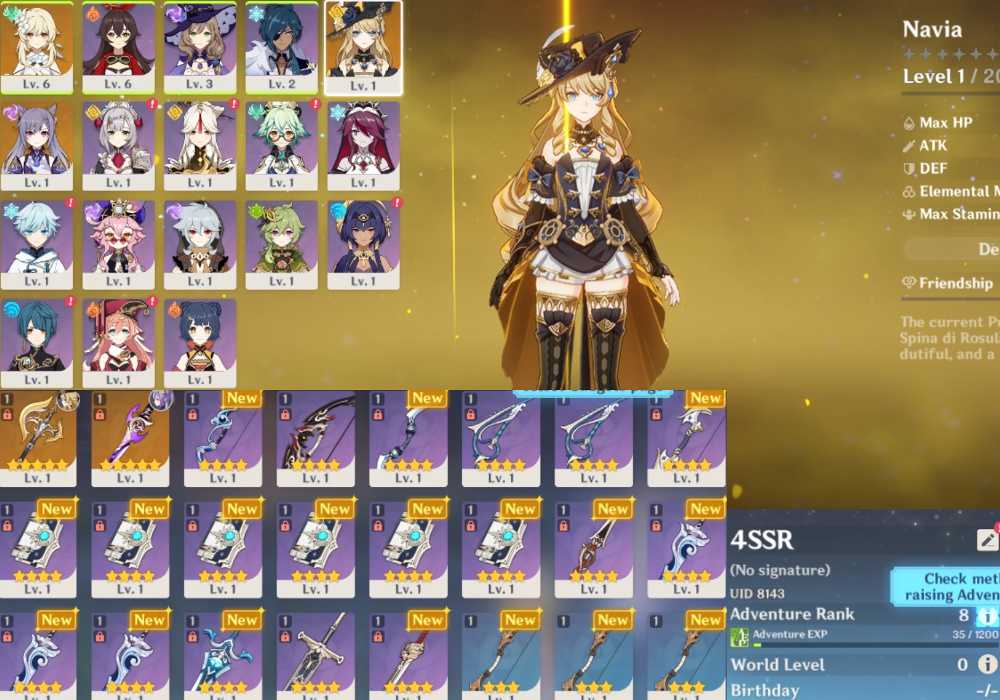 [Asia] AR7 Navia + Verdict + Keqing + Mistsplitter Reforged [INSTANT ...