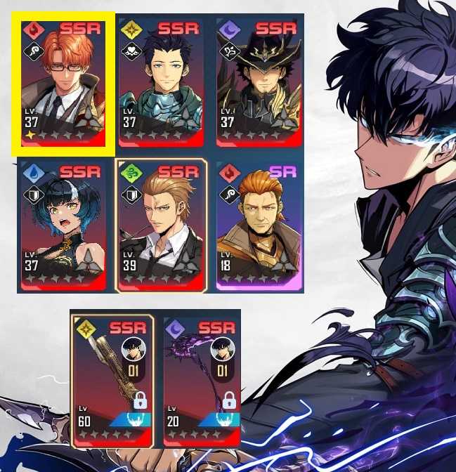 Choi Jong In (SSR) ⭐️1 [Hero 5 SSR Character] + Weapon 2 SSR