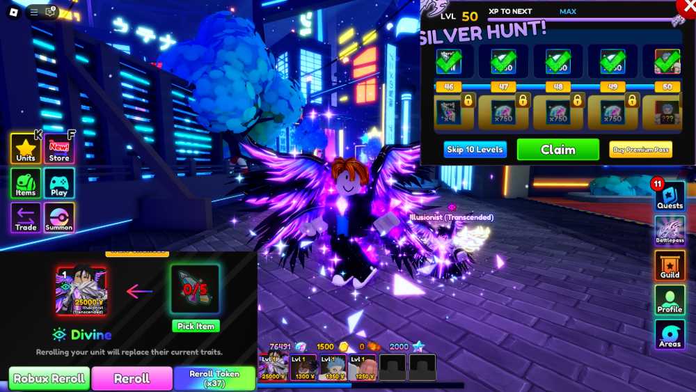 Secret illusionist (Transcended) 70K+ Gems [BattlepassLV50 Max] [Reroll ...