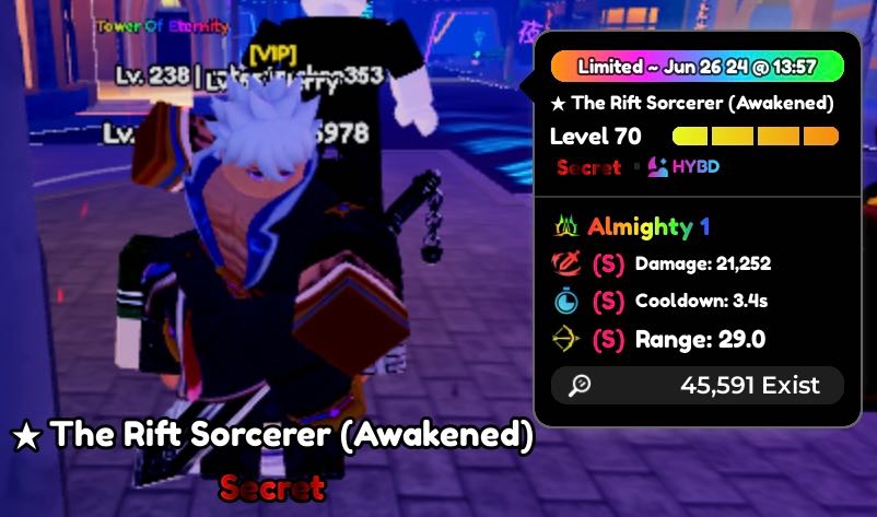 [INSTANT DELIVERY] ALMIGHTY THE RIFT SORCERER GOJO FULL S S S Stats ...