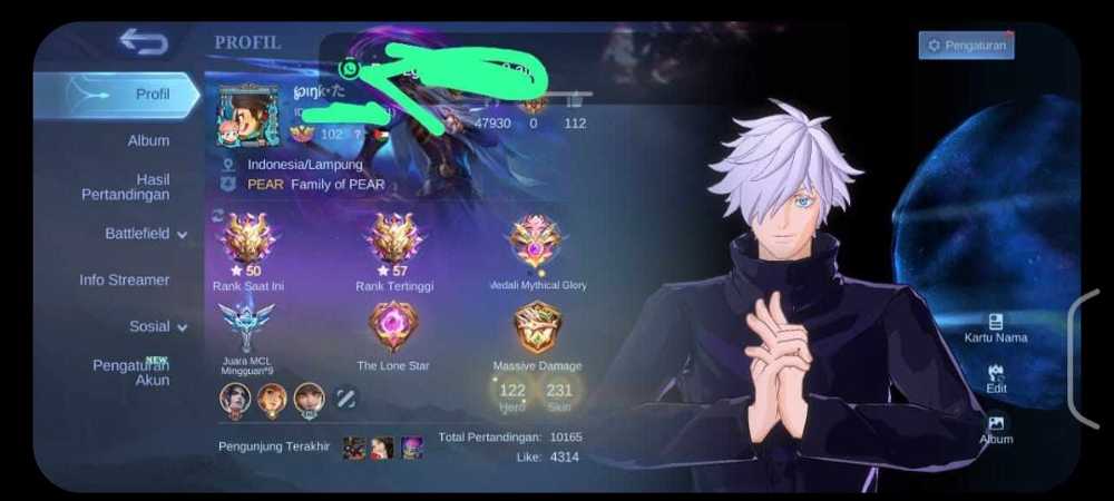 Gojo 231 skin max emblem alot limit skin