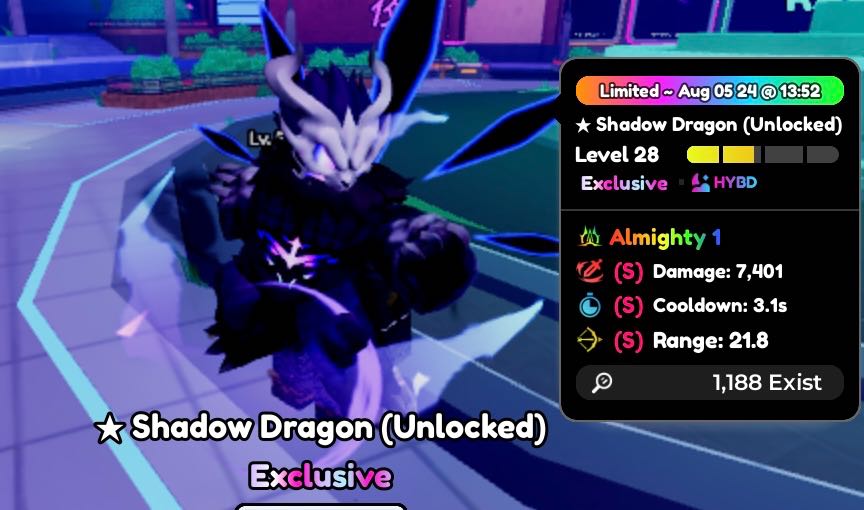 INSTANT DELIVERY] ALMIGHTY SHADOW DRAGON KAIJU FULL SSS Stats - [ANIME ...