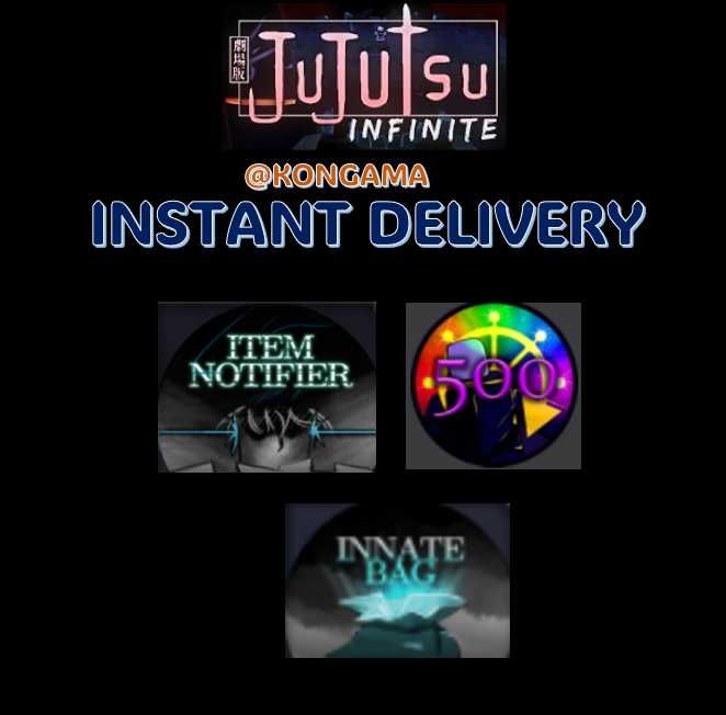 Jujutsu Infinite- Innate Bag + Innate Spin 500 and Item Notifier