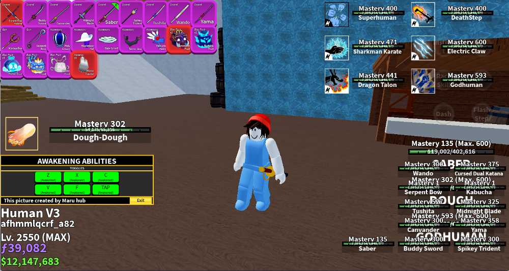 [Blox Fruits]Lvl 2550+GODHUMAN+CDK+ rainbow haki+ V3Human+ Fully ...