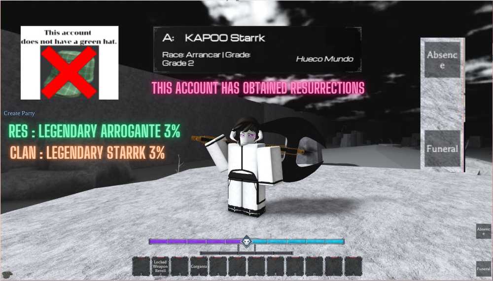 Arrancar | Res Legendary Arrogante | Clan Legendary Starrk | Grade 2 ...