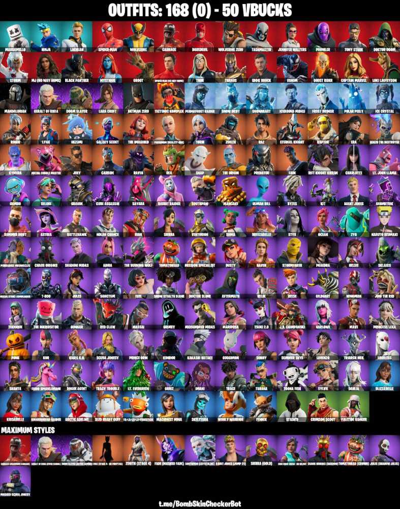 168 SKINS+TRACY TROUBLE+SUMMER SKYE+ORANGE JUSTICE+VENOM+GHOST RIDER ...