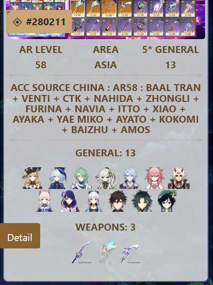R343-ASIA-AR58-Navia-Furina-Baizhu-Nahida-Kamisato-Yae Miko-Arataki ...