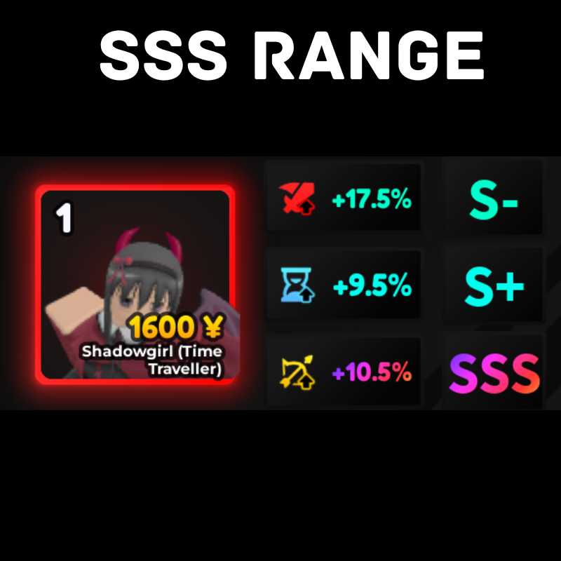 A255Shadowgirl / Homura Evo S-/S+/SSS - Anime Adventures - Instant Delivery