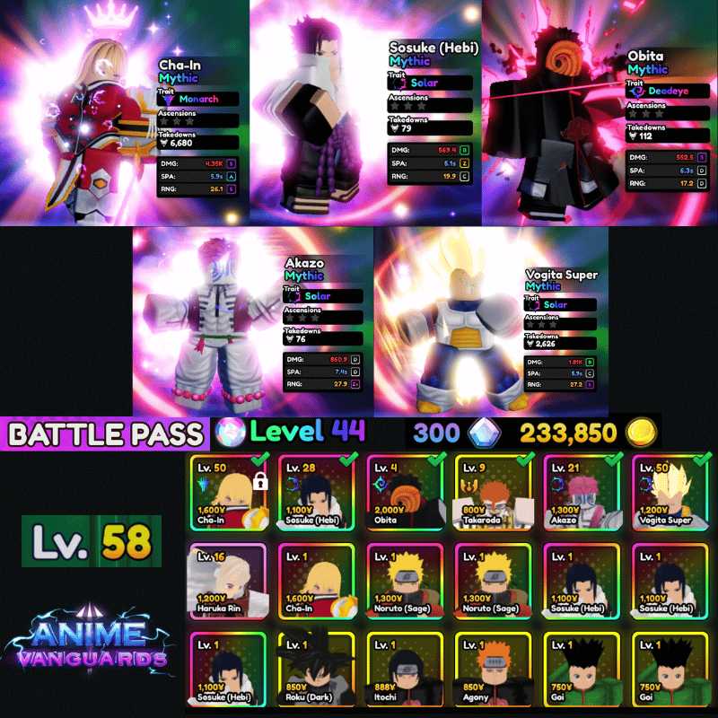 ID232 5 Mythic : Cha-in Monarch,Sosuke 0.5,Obita Deadeye,Akazo Solar ...