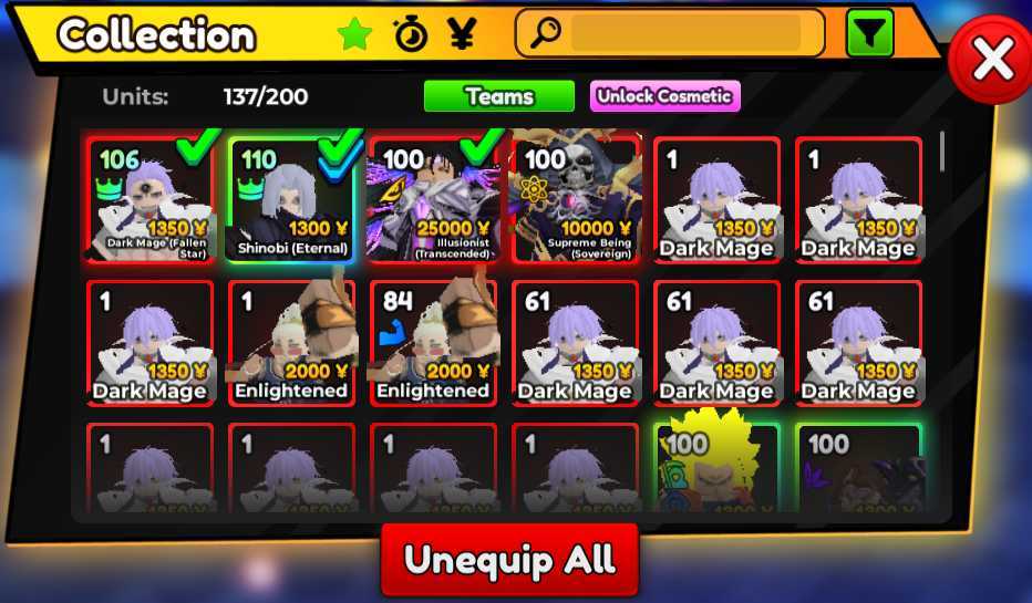 AA 2 UNIQUE ACCOUNT (DARK MAGE + SASUKE) + AIZEN TRANSCENDED (ALL GOOD ...