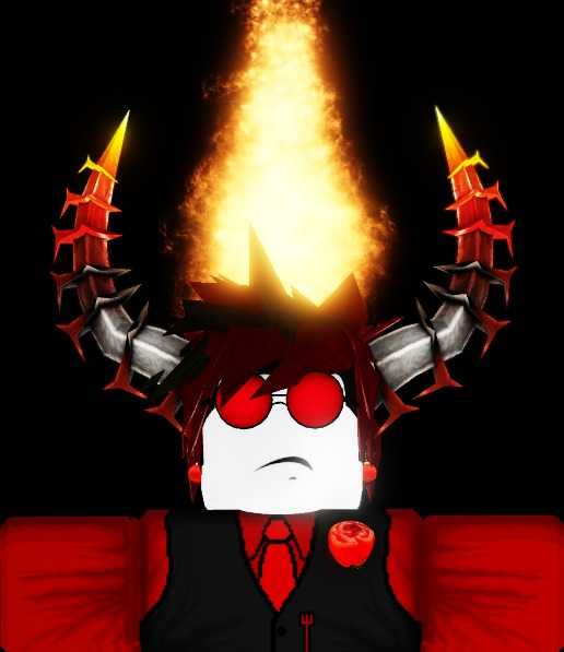 |Limited| Fiery Horns of the Netherworld - Accesories | Roblox *1 LEFT*