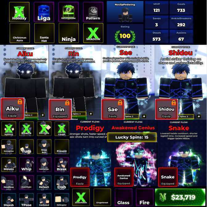 ROBLOX | Blue Lock: Rivals | Style Aiku / Rin / Sae / Shidou | Flow ...