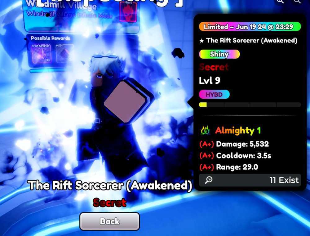 Anime Defenders / The rift Sorcerer Shiny Almighty