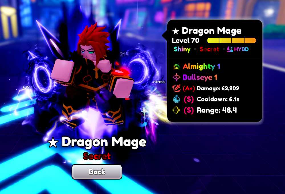 [ Anime Defender ] 3 Secret ( Shiny Dragon Mage , Double Trait Almighty ...