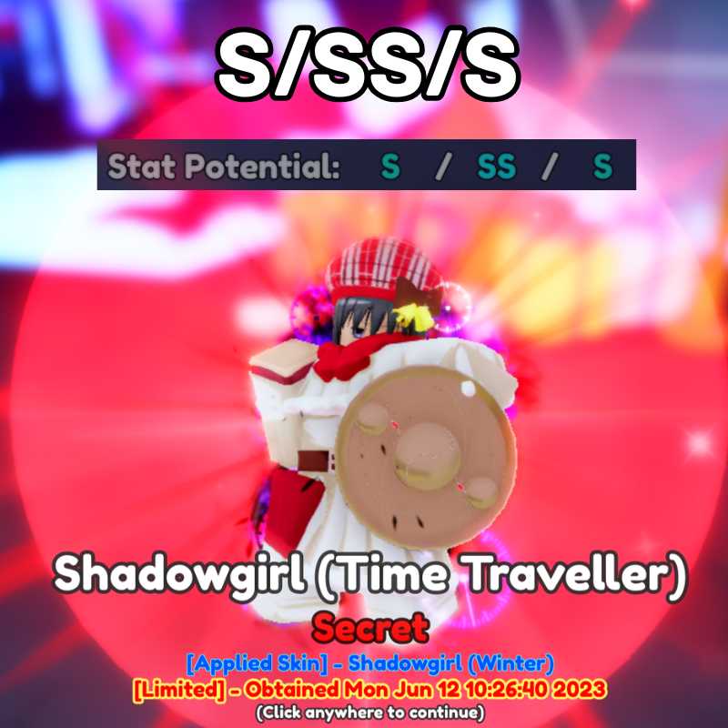 A186Shadowgirl / Homura Evo S/SS/S - Anime Adventures - Instant Delivery