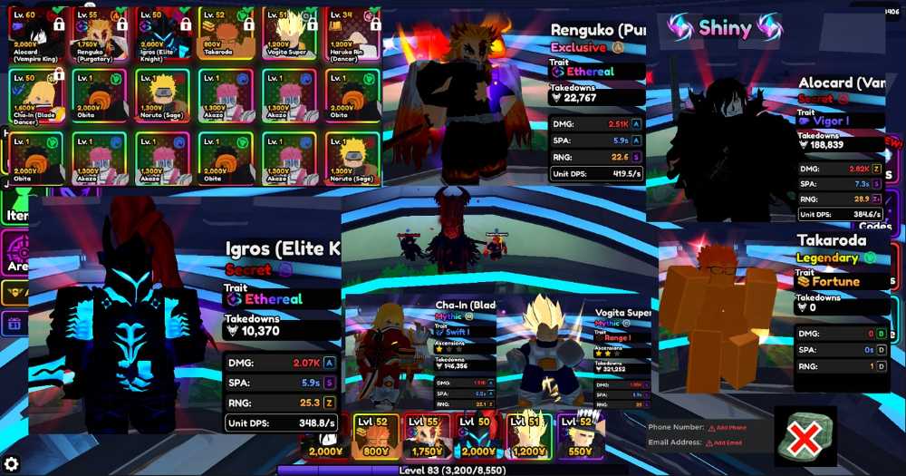 New||Anime Vanguards No99Shiny Alocard+Renguko evo 0.175+Igros evo 0. ...