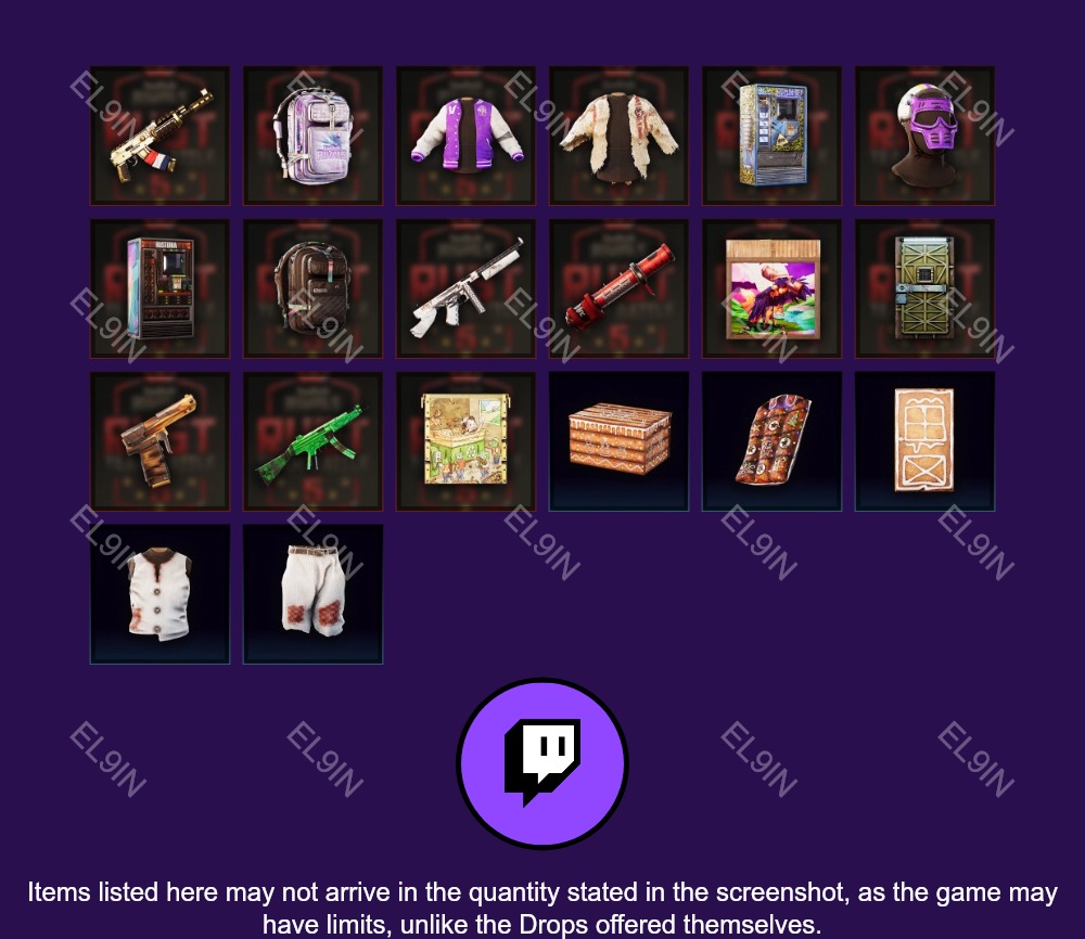 Twitch Drops Rustmas 2024 ️ Rust [Total 20 Items]