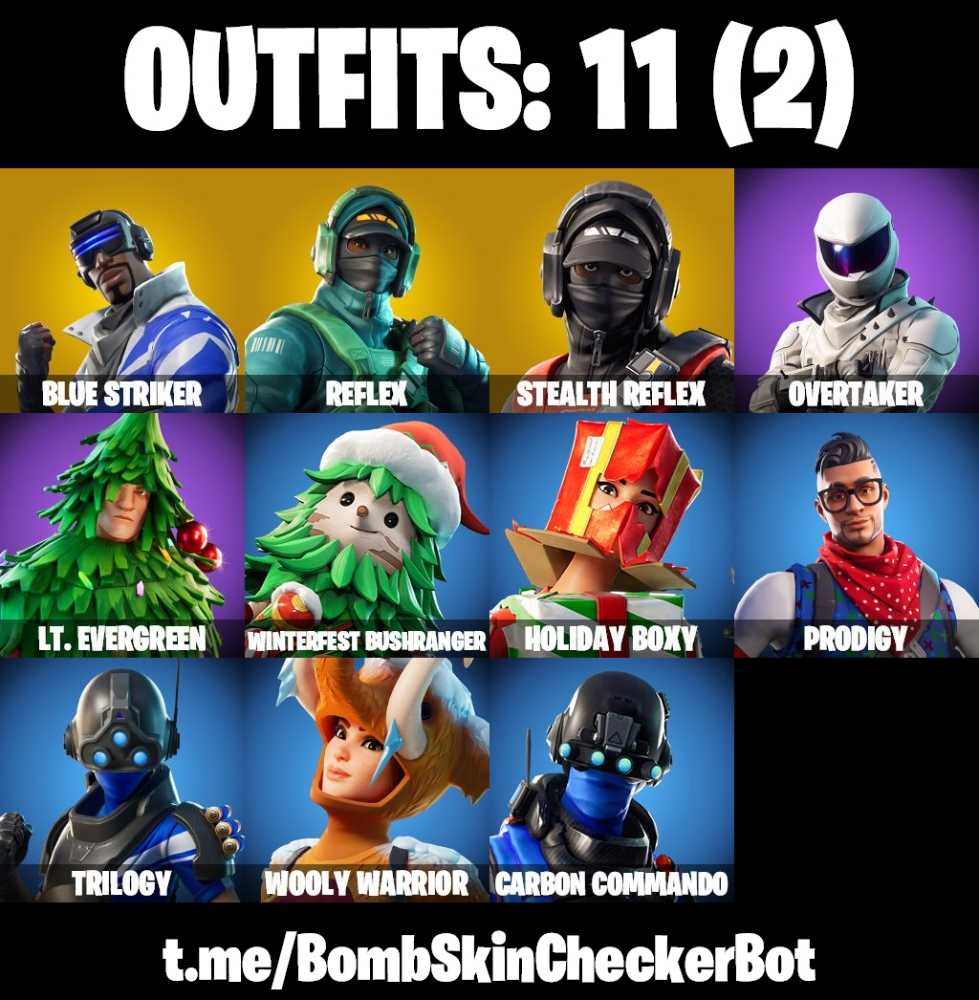 11 SkinsStealth Reflex Blue Striker Flappy Prodigy Carbon Commando ...