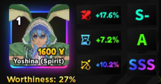 Anime Adventures: SSS RANGE YOSHINA SPIRIT