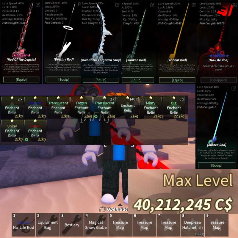 SALEID528Fisch: Level 750 Max 40M C$ - Rod of the Forgotten Fang, No ...