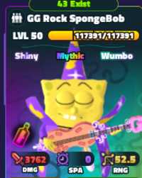 Spongebob Tower Defense | Shiny Wumbo Secret Trait GG Rock Spongebob