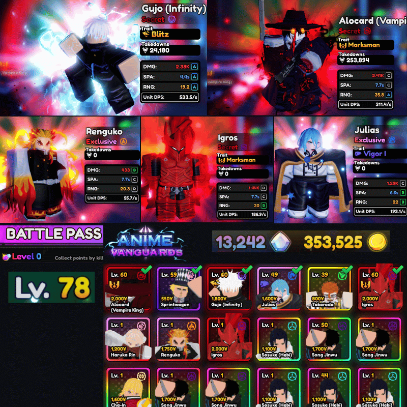 ID730 3 Secret,2 Exclusive: Gujo evo,Alocard EvoAnime Vanguards - Full ...