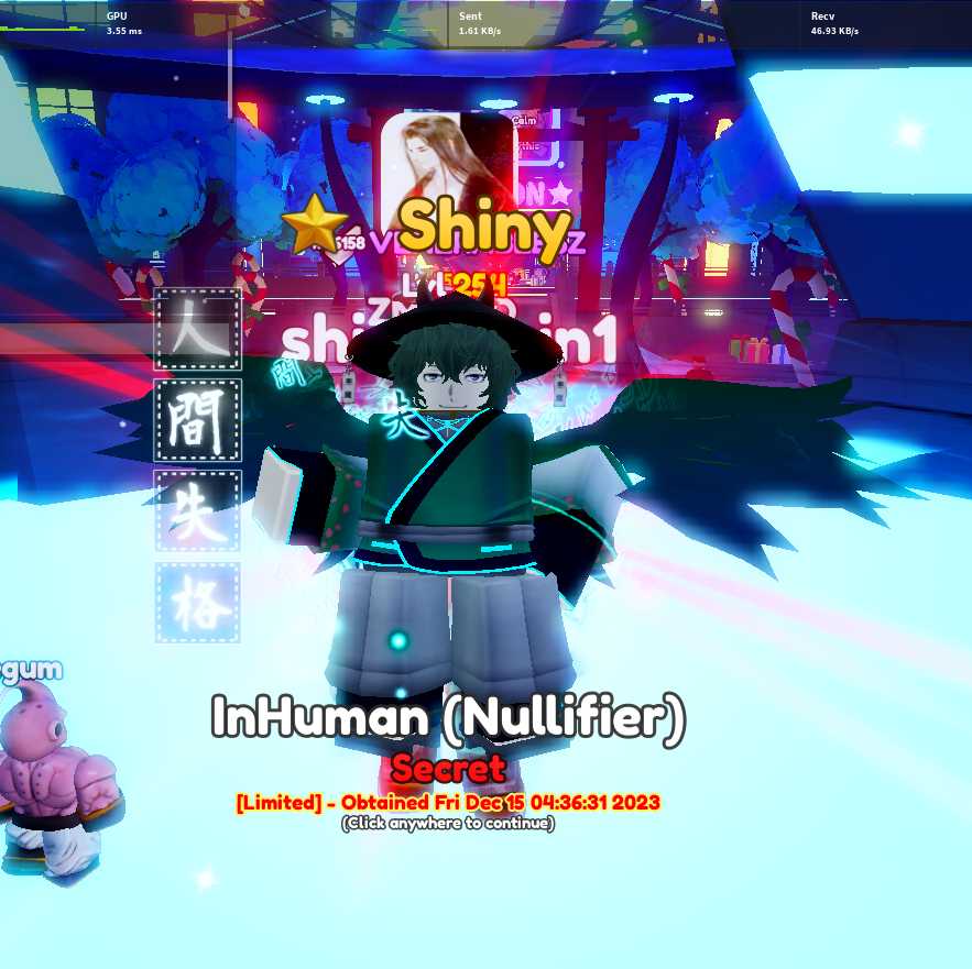 SHINY INHUMAN (DAZAI) ANIME ADVENTURE