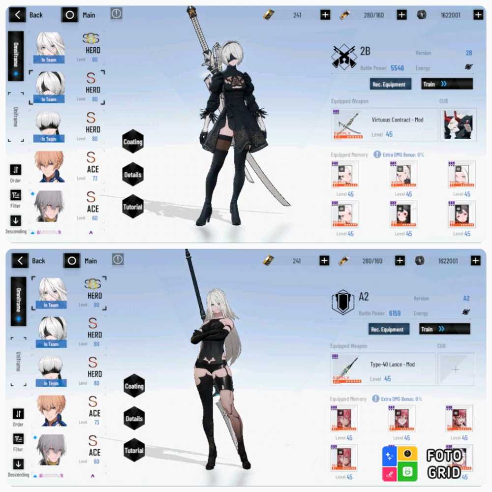 NA MIDDEL FULL COLLAB LIMIT NIER AUTOMATA | A2 SSS SIGN + 2B S SIGN ...