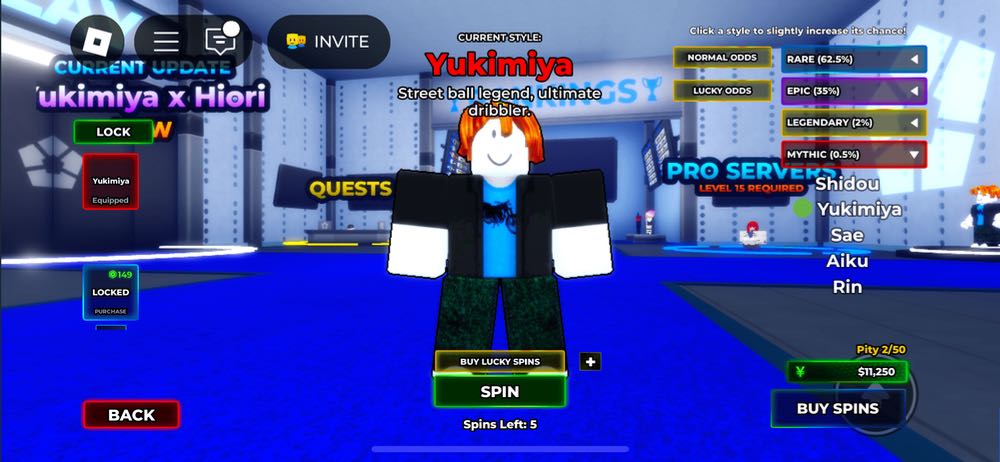 ROBLOX | Blue Lock: Rivals | Style Yukimiya |Flow Trap | Unverified Account