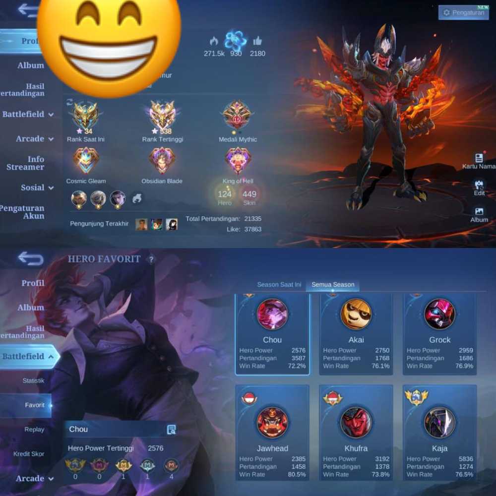 449 Skins. Highest 538. High win rate Roamer. 3 Legend. 3 Collector ...