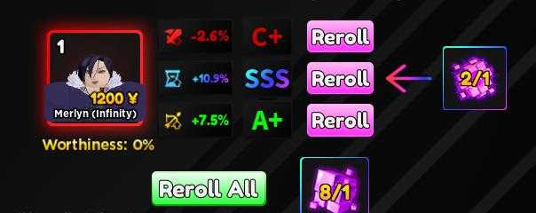 Merlyn (infinity) SSS Spd | Anime Adventure