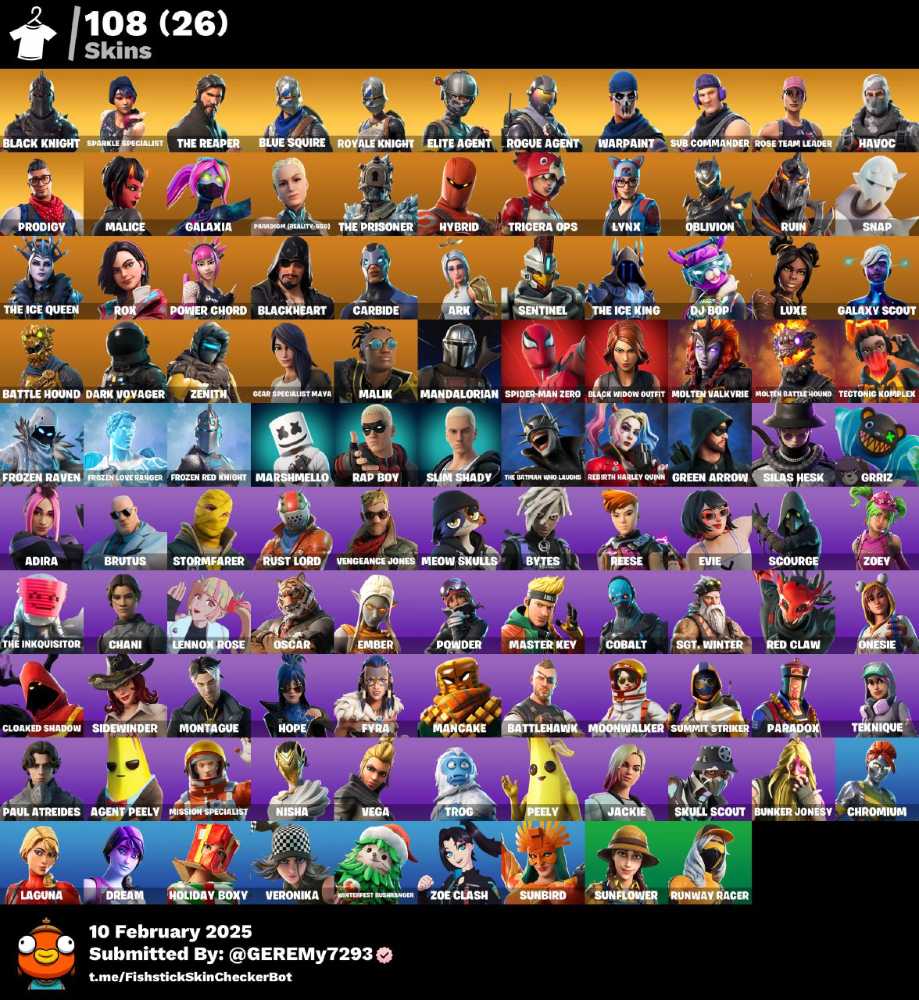 [PC] 108 skins | Black Knight | OG STW | Sparkle Specialist | The ...