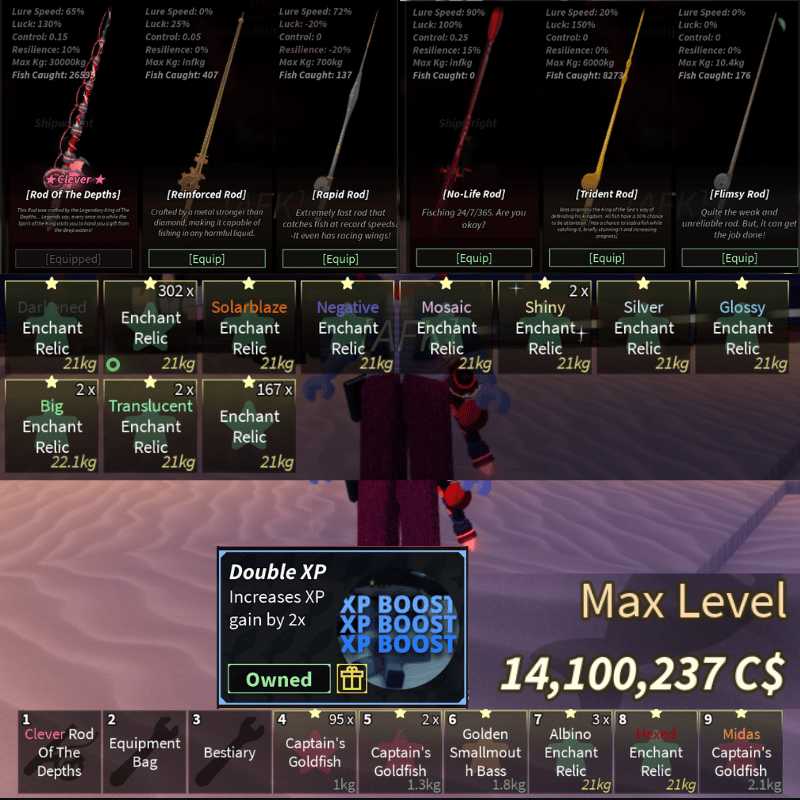 SALEID173Fisch: Level 750 Max 14M1 C$ - No-Life Rod , Rod of the Depths ...