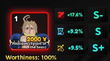 Poseidon (Tyrant of the seas) Stat GG | Anime Adventure (AA)
