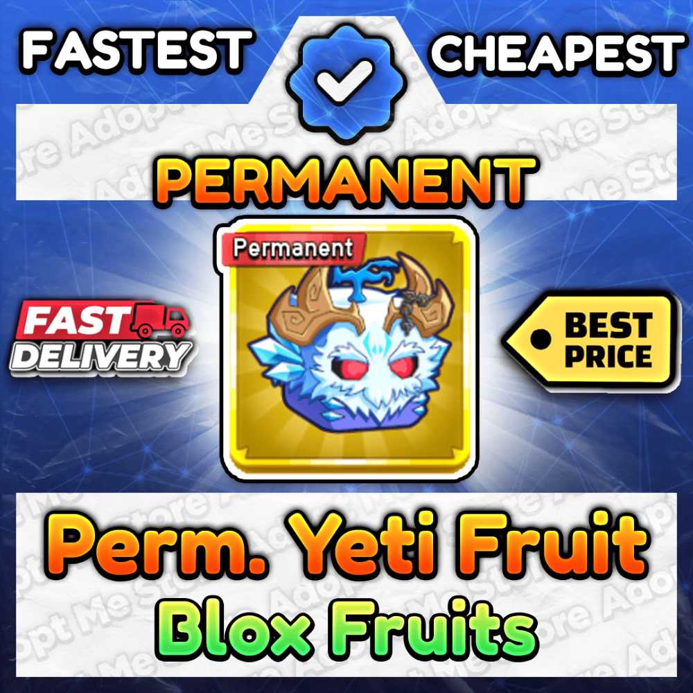 Yeti Fruit PERMANENT - Blox Fruits | ⭐️ 100% SAFE - QUICKEST - CHEAPEST ⭐️