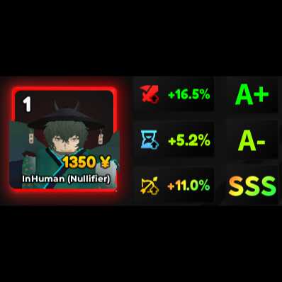 Shiny Inhuman/Dazai Evo SSS Rng 11.0% - Anime Adventures