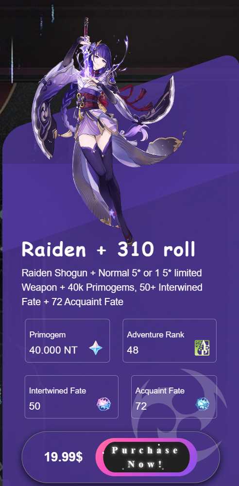 Raiden with 360+ Draws in total + Ramdom 5* char or weapon | Asia AR48 ...
