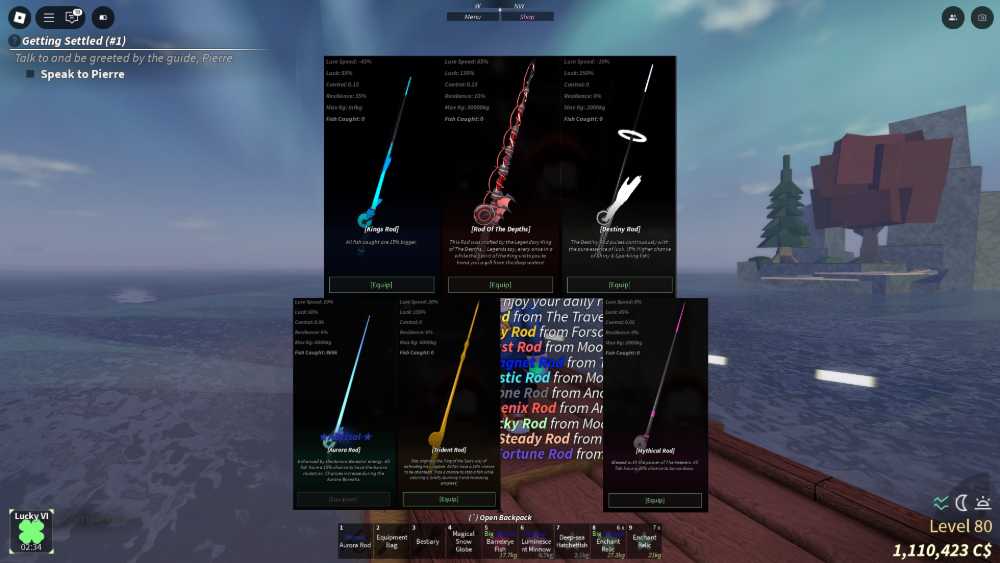 Account FISCH |Rod Of The Depths | Trident Rod | Kings Rod | Aurora Rod ...