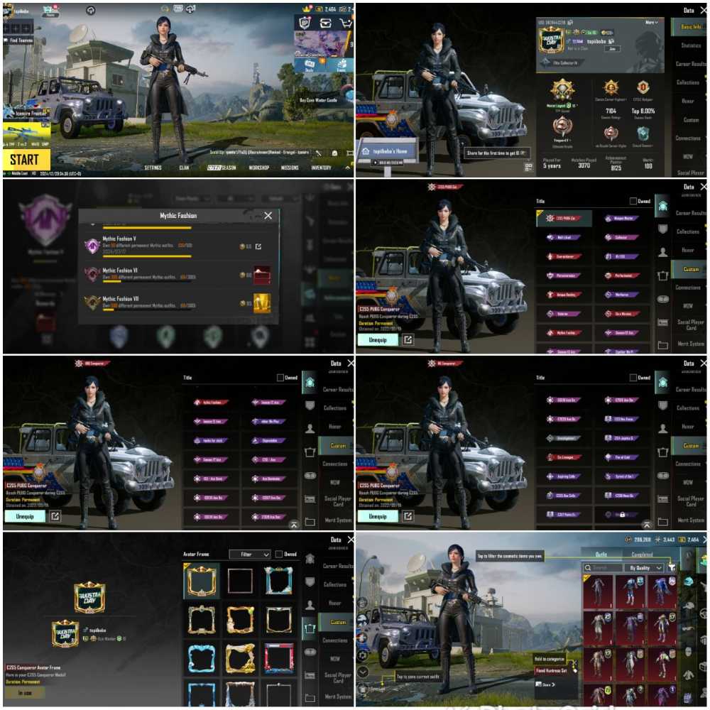 M416 Glacier Lvl 5(Hit Effect)Dagger (KillMsg)Akm,Awm,Groza,Mk14 Lvl 1 ...